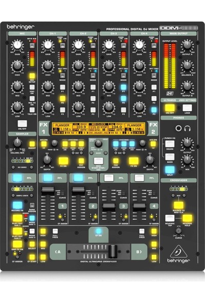Behringer Ddm 4000 5 Kanal Dijital Dj Mixer Behringer Ddm 4000 5 Kanal Dijital Dj Mixer