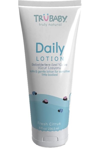 Trukid Trubaby Sweet Baby Daily Lotion-Bebekler İçin Tamamen Doğal Yüz Ve vücut Losyonu 236 ml Trukid Trubaby Sweet Baby Daily Lotion-Bebekler İçin Tamamen Doğal Yüz Ve vücut Losyonu 236 ml