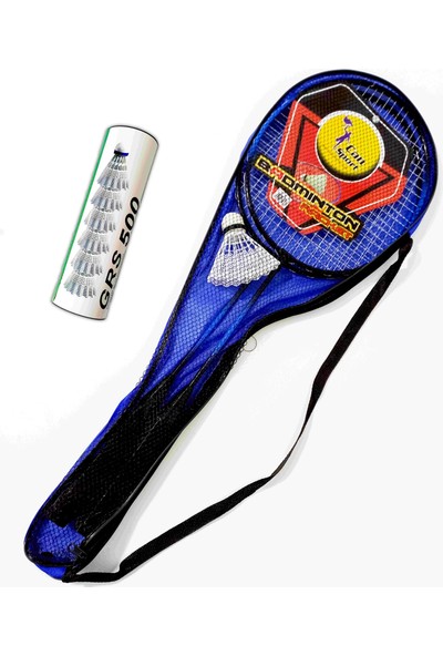 Pekial Çantalı Bedminton Seti 2 Raket 6 Top Badminton Seti Mavi Renk Pekial Çantalı Bedminton Seti 2 Raket 6 Top Badminton Seti Mavi Renk