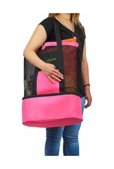 Gaman Kamp, Plaj, Piknik Için Alt Kısmı Sıcak ve Soğuk Tutuculu Pembe Termos Çanta Gaman Kamp, Plaj, Piknik Için Alt Kısmı Sıcak ve Soğuk Tutuculu Pembe Termos Çanta