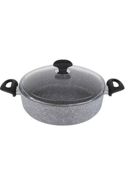 Tantitoni Granıtte Gri Sığ Tencere 28CM