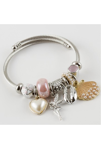 Tutti Collection Çelik Deniz Kabuğu Charm Bileklik