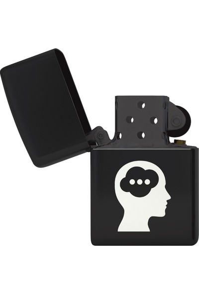 Düşünce Baskılı Siyah Çakmak BLL2783