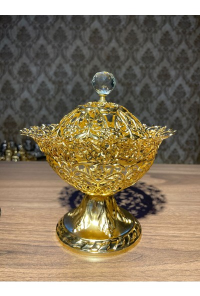 Ayaklı Altın Renk Bayram Şekerliği