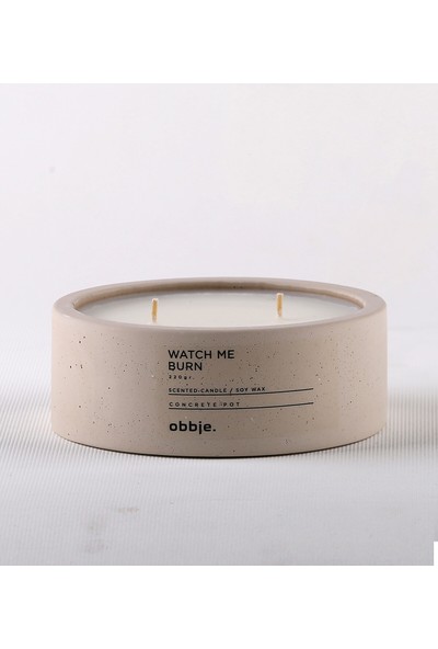 Obbje Amber Kokulu, Dekoratif Yatay Beton Saksılı Soya Mumu 220GR. Obbje Amber Kokulu, Dekoratif Yatay Beton Saksılı Soya Mumu 220GR.