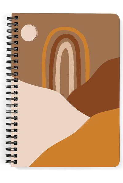 Astak Şekiller Baskılı Ahşap Kapaklı Defter 15X20 cm DFT5237