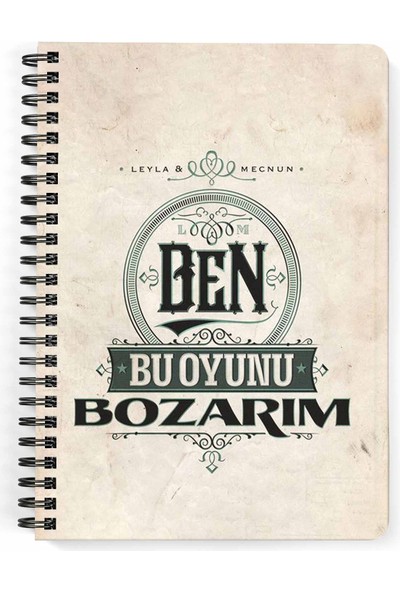 Astak Oyunu Bozarım Baskılı Ahşap Kapaklı Defter 15X20 cm DFT5060