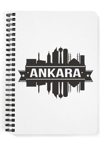 Astak Ankara Baskılı Ahşap Kapaklı Defter 15X20 cm DFT2186