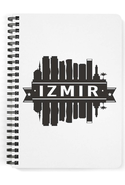 Astak Izmir Baskılı Ahşap Kapaklı Defter 15X20 cm DFT2190