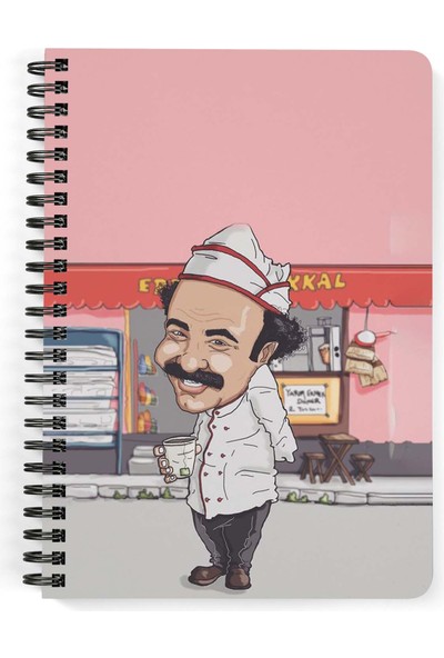 Astak Leyla ile Mecnun Erdal Bakkal Baskılı Ahşap Kapaklı Defter 15X20 cm DFT2442 Astak Leyla ile Mecnun Erdal Bakkal Baskılı Ahşap Kapaklı Defter 15X20 cm DFT2442