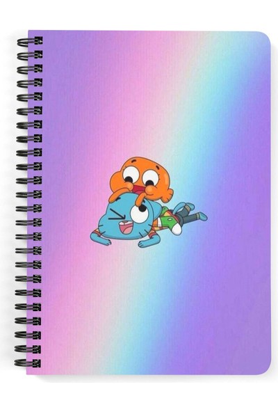 Astak Gumball Baskılı Ahşap Kapaklı Defter 15X20 cm DFT2495