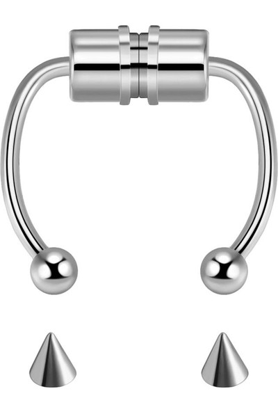 Paslanmaz Çelik Burun Fake Piercing Septum Mıknatıslı ECP01 Paslanmaz Çelik Burun Fake Piercing Septum Mıknatıslı ECP01