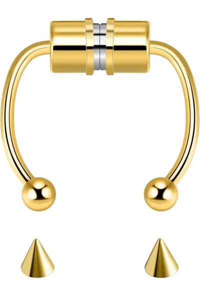 Paslanmaz Çelik Burun Fake Piercing Septum Mıknatıslı ECP01 Paslanmaz Çelik Burun Fake Piercing Septum Mıknatıslı ECP01