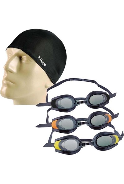 Liggo Deniz Havuz Yüzücü Gözlüğü Likralı Bez Bone SETI-21085