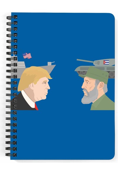 Astak Usa Kuba Baskılı Ahşap Kapaklı Defter 15X20 cm DFT5368