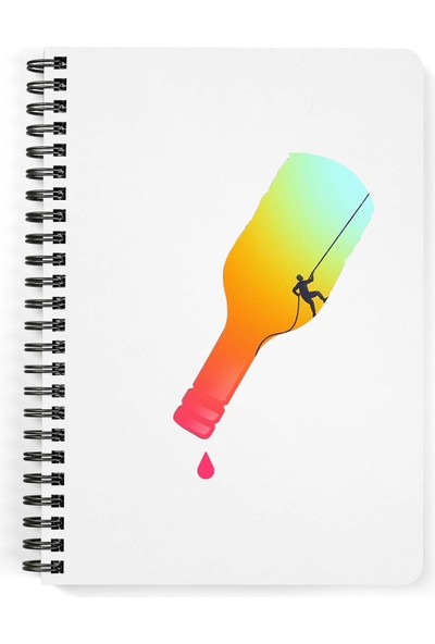 Astak Tırmanış Baskılı Ahşap Kapaklı Defter 15X20 cm DFT2109