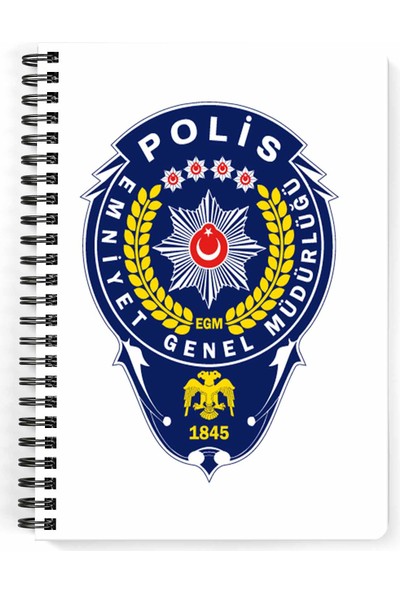 Astak Polis Emniyet Genel Müdürlüğü Baskılı Ahşap Kapaklı Defter 15X20 cm DFT5420