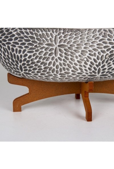 Vase Desing Stand Ayaklı Çiçek Motifli Oval Eskitme Beton Saksı 33X17X17 cm Vase Desing Stand Ayaklı Çiçek Motifli Oval Eskitme Beton Saksı 33X17X17 cm
