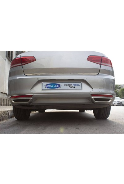 Omsa Vw Passat B8 Krom R Line Difüzör Egzoz Çerçevesi 2015-2019 Arası