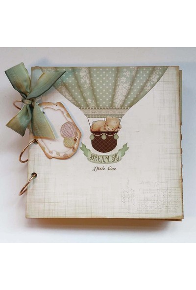 Scrap Kulübü Erkek Bebek Vintage Tasarımlı Fotograf Albümü