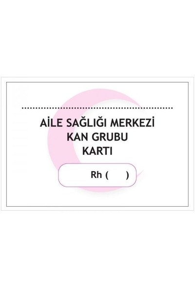 Aile Hekimi Alışveriş Kan Grubu Kartı Aile Hekimi Alışveriş Kan Grubu Kartı