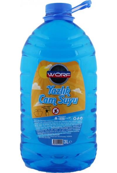 Wörf Yazlık Cam Suyu Mavi 3 Litre Wörf Yazlık Cam Suyu Mavi 3 Litre
