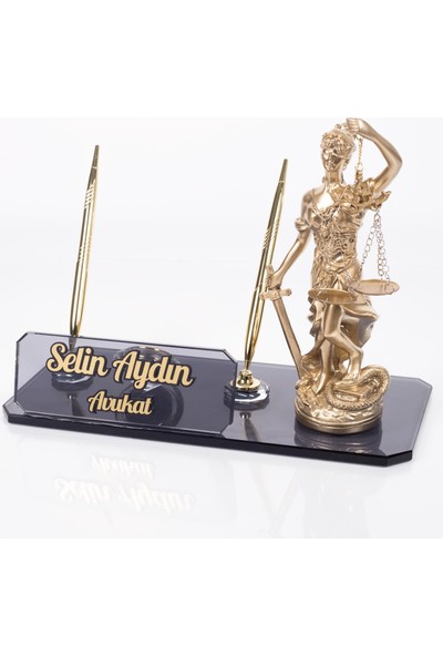 Ofistike Avukatlara Özel Themis Biblolu Kristal Masa İsimliği Ofistike Avukatlara Özel Themis Biblolu Kristal Masa İsimliği