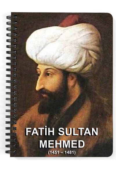 Astak Fatih Sultan Mehmed Baskılı Ahşap Kapaklı Defter 15X20 cm DFT5462 Astak Fatih Sultan Mehmed Baskılı Ahşap Kapaklı Defter 15X20 cm DFT5462