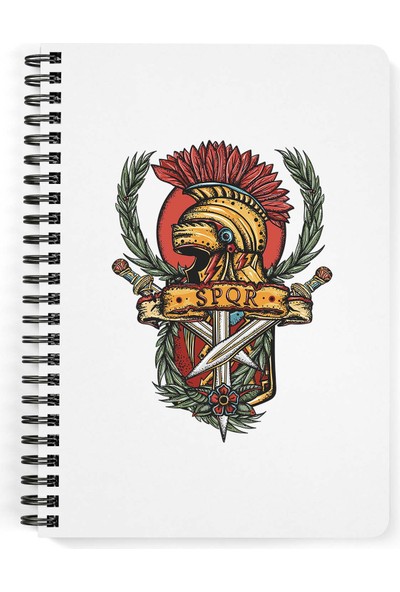 Astak Kılıç Baskılı Ahşap Kapaklı Defter 15X20 cm DFT1295