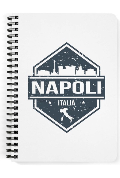 Astak Napoli Italy Baskılı Ahşap Kapaklı Defter 15X20 cm DFT2229
