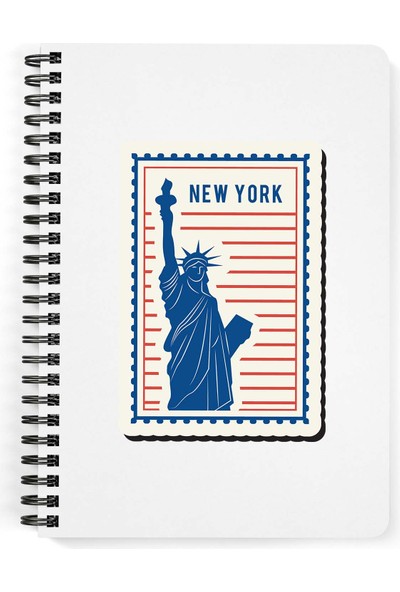 Astak New York Baskılı Ahşap Kapaklı Defter 15X20 cm DFT2213