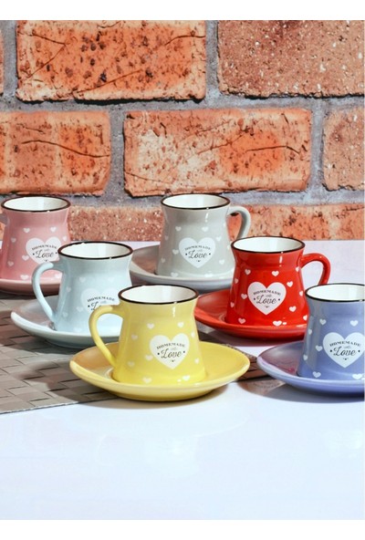 Emaye Görünümlü Puantiyeli Fincan Takımı