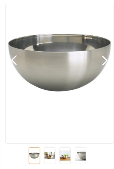 IKEA Servis,salata Kasesi Ikea Paslanmaz Çelik Meridyendukkan 20 cm Kase Sunum,derin