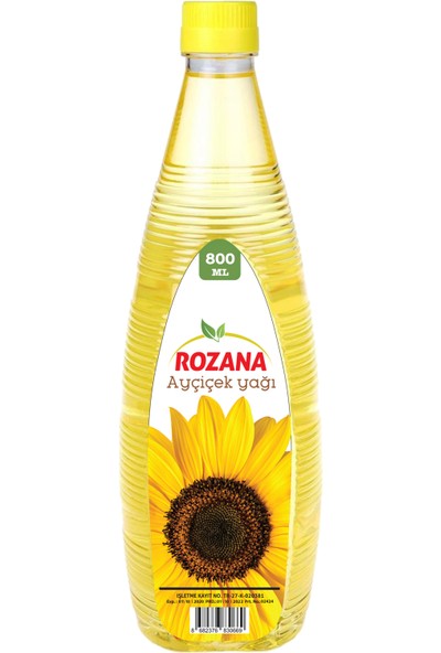 Rozana Ayçıçek Yağı 800 ml Rozana Ayçıçek Yağı 800 ml
