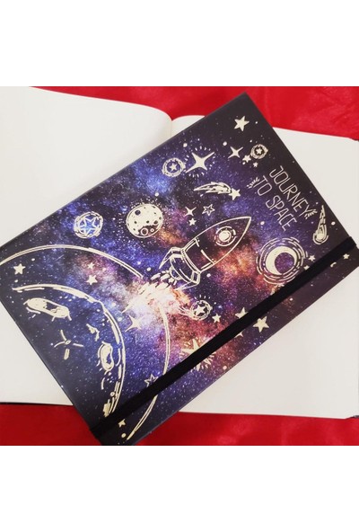 Lilibeaty Tasarım Space Roket Defter Lastikli Lilibeaty Tasarım Space Roket Defter Lastikli
