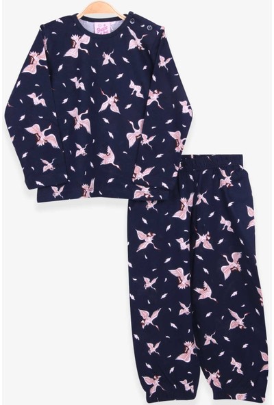 Kız Bebek Pijama Takımı Leylek Desenli Lacivert (9 Ay-3 Yaş) Kız Bebek Pijama Takımı Leylek Desenli Lacivert (9 Ay-3 Yaş)