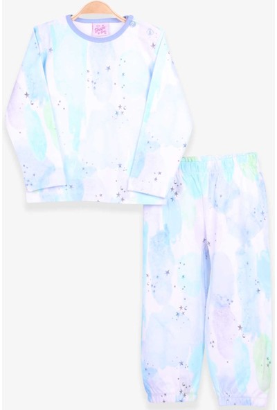 Kız Bebek Pijama Takımı Renkli Boya Desenli Karışık Renk (9 Ay-3 Yaş)