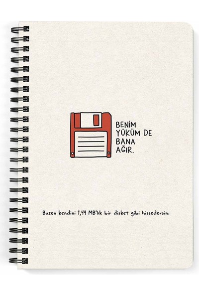 Astak Yüküm Ağır Baskılı Ahşap Kapaklı Defter 15X20 cm DFT4965