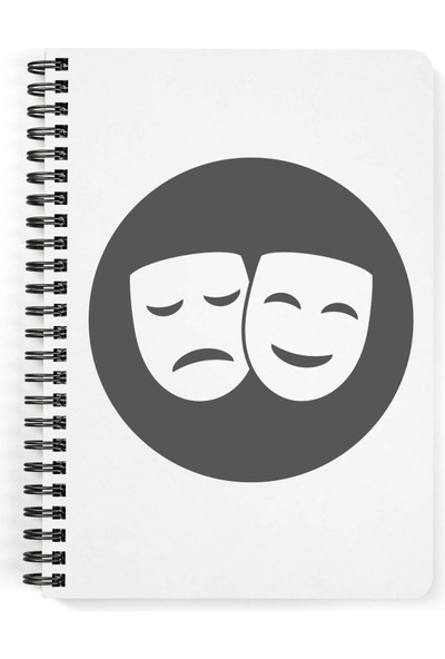 Astak Tiyatro Baskılı Ahşap Kapaklı Defter 15X20 cm DFT1036