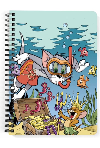 Astak Tom ve Jerry Baskılı Ahşap Kapaklı Defter 15X20 cm DFT4199