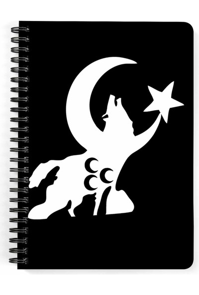 Astak Uluyan Kurt Baskılı Ahşap Kapaklı Defter 15X20 cm DFT5523 Astak Uluyan Kurt Baskılı Ahşap Kapaklı Defter 15X20 cm DFT5523