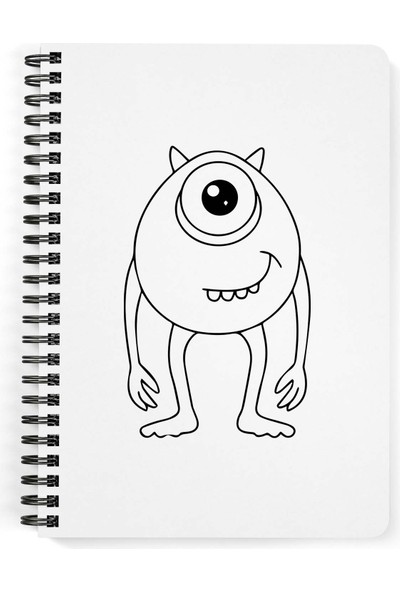 Astak Monster Mike Baskılı Ahşap Kapaklı Defter 15X20 cm DFT6816