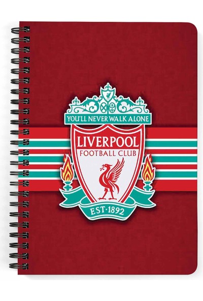 Astak Liverpool Baskılı Ahşap Kapaklı Defter 15X20 cm DFT4529