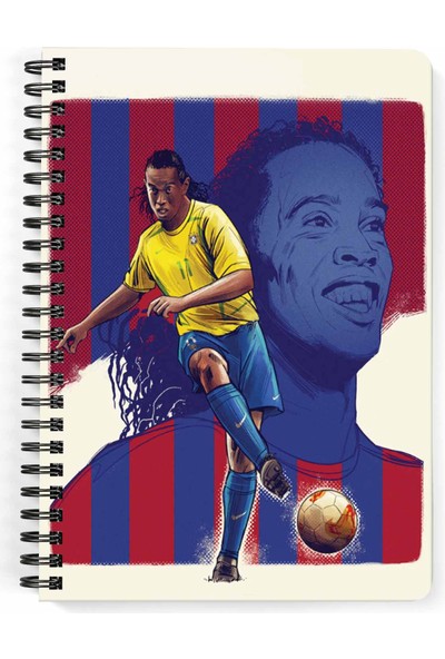 Astak Ronaldinho Baskılı Ahşap Kapaklı Defter 15X20 cm DFT4573