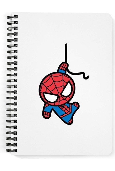 Astak Örümcek Adam Baskılı Ahşap Kapaklı Defter 15X20 cm DFT5898