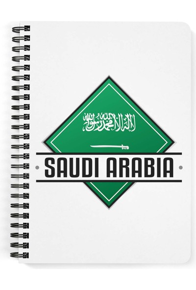 Astak Saudi Arabia Baskılı Ahşap Kapaklı Defter 15X20 cm DFT2192