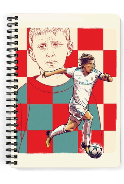 Astak Modric Baskılı Ahşap Kapaklı Defter 15X20 cm DFT4577