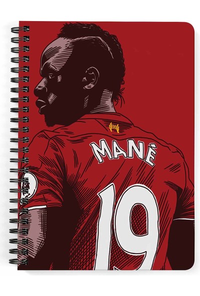 Astak Sadio Mane Baskılı Ahşap Kapaklı Defter 15X20 cm DFT4594