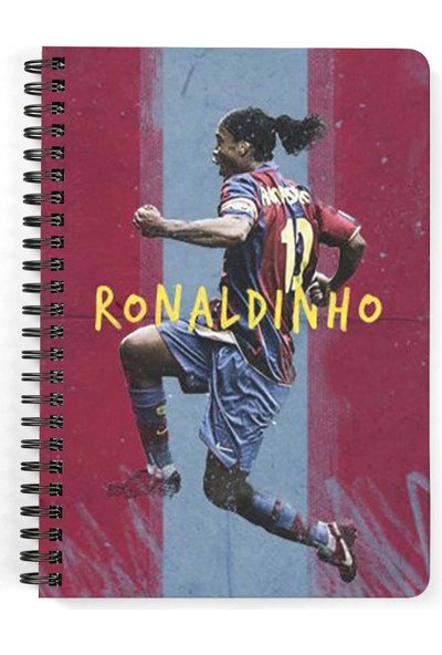 Astak Ronaldinho Baskılı Ahşap Kapaklı Defter 15X20 cm DFT4500