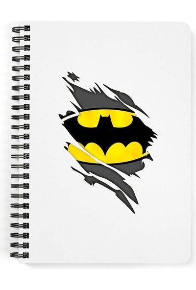 Astak Batman Baskılı Ahşap Kapaklı Defter 15X20 cm DFT5838